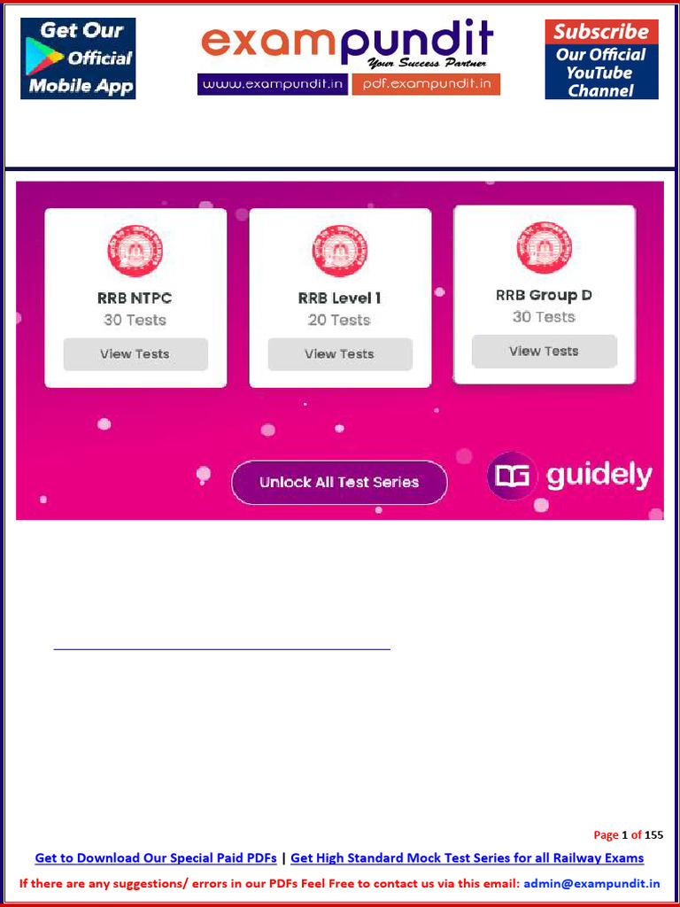 RRB NTPC Memory Based Questions PDF 2020 2021 | PDF