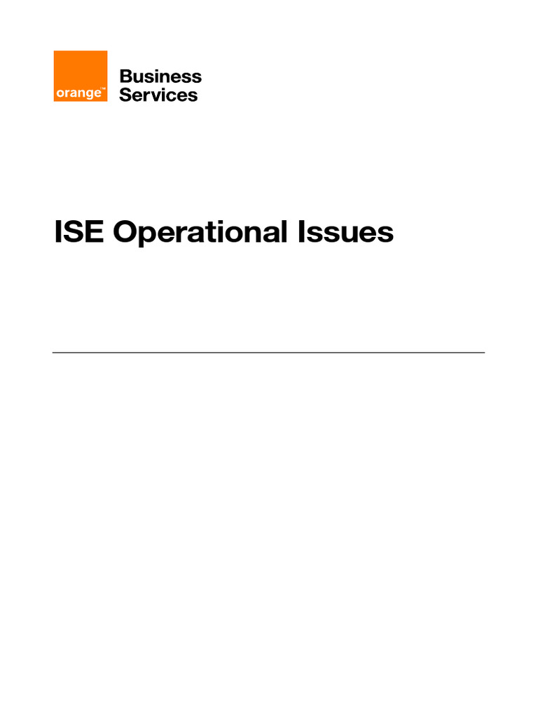 ISE Operational Issues | PDF | Radius | Computer Network