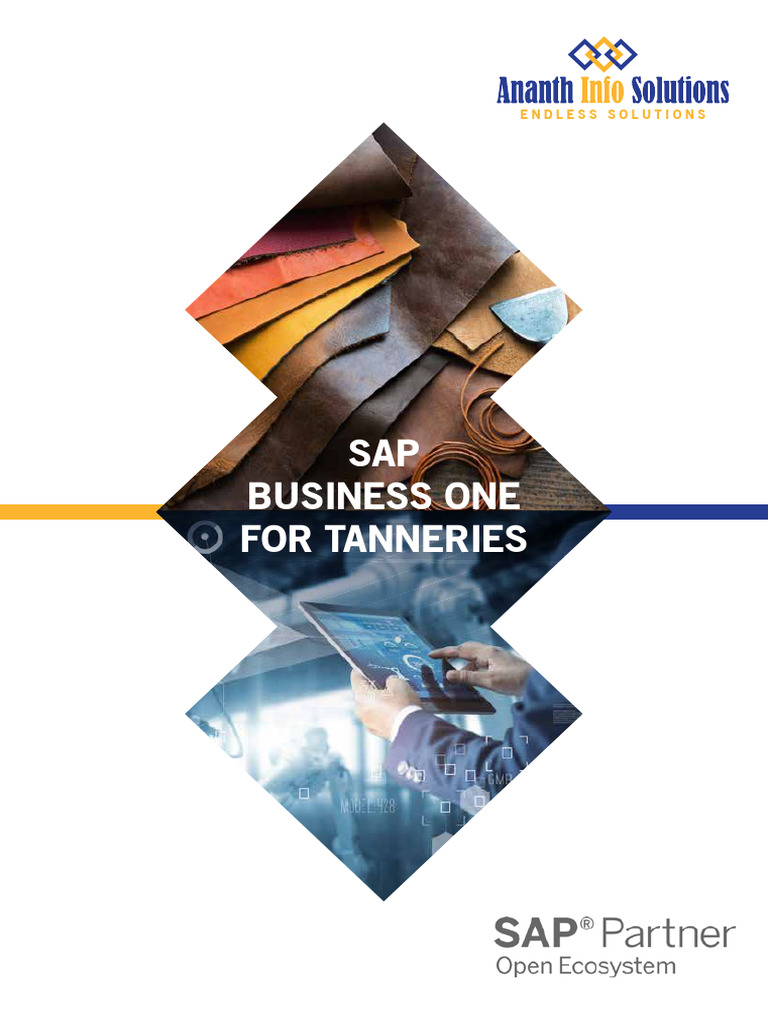 SAP Business One For Tannery Solutions | PDF | Inventory | Supply Chain