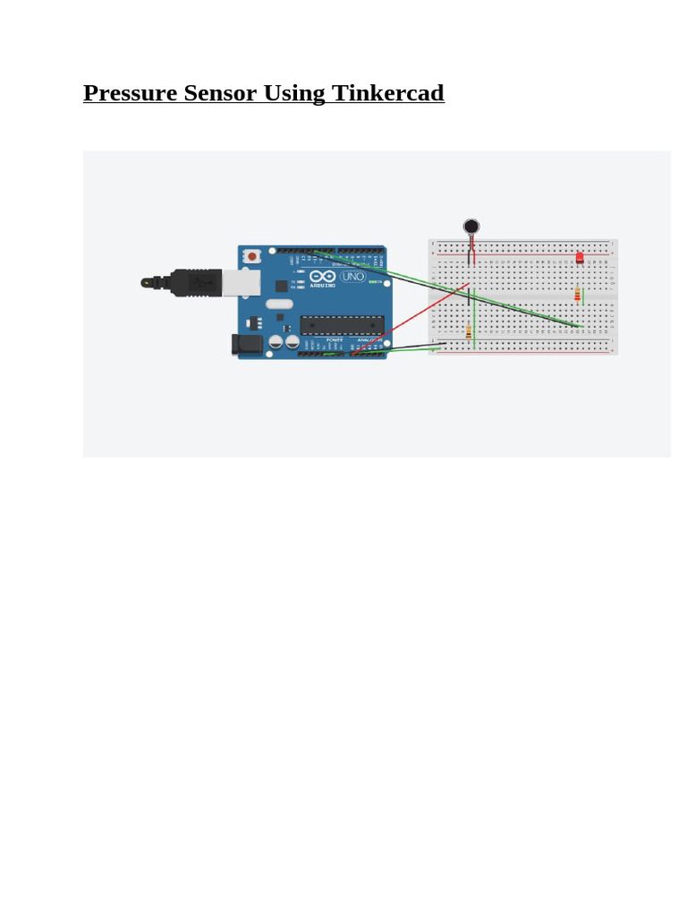 Pressure Sensor Using Tinkercad | PDF | Teaching Methods & Materials ...
