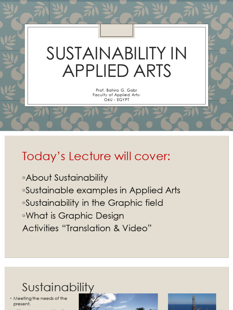 Lecture 2 - Sustainability in Graphic Design | PDF | Sustainability ...