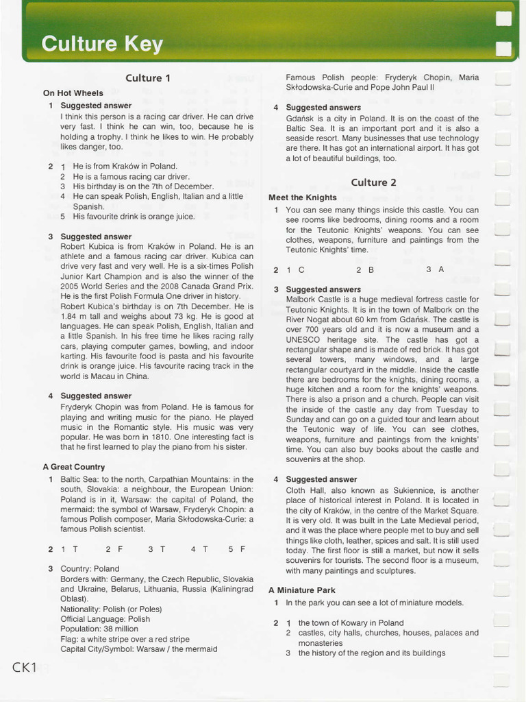 st1 Culture Key | PDF | Marie Curie