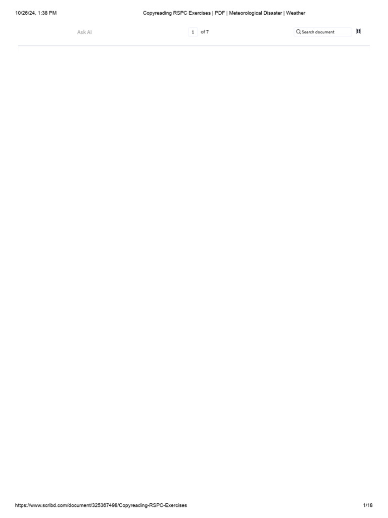 Copyreading RSPC Exercises - PDF - Meteorological Disaster - Weather | PDF