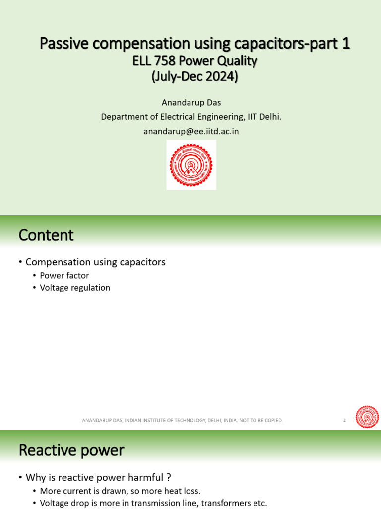 T2 Capacitor Compensation | PDF | Capacitor | Ac Power