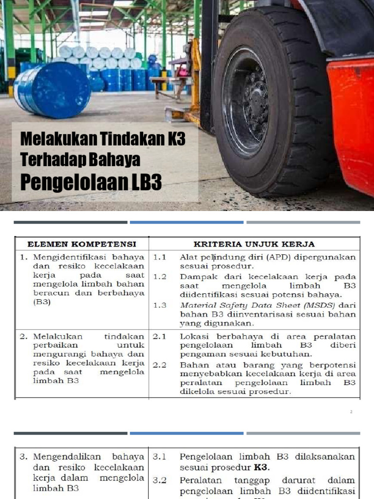 Tindakan K3 Dan Tanggap Darurat LB3 | PDF