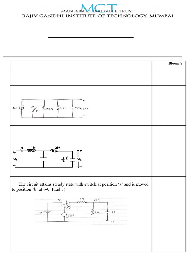 Question Bank For Test 2 - TUTORIAL 7 & TUTORIAL 8 | PDF | Electronic ...