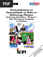 Kom Pan 11 - Q2 - Modyul 1 - Aralin 1 4 Komunikasyon - Q2 - Modyul ...