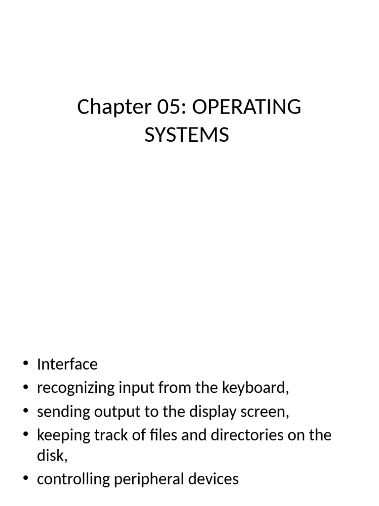 Chapter 05 Operating System | PDF | Operating System | Graphical User ...