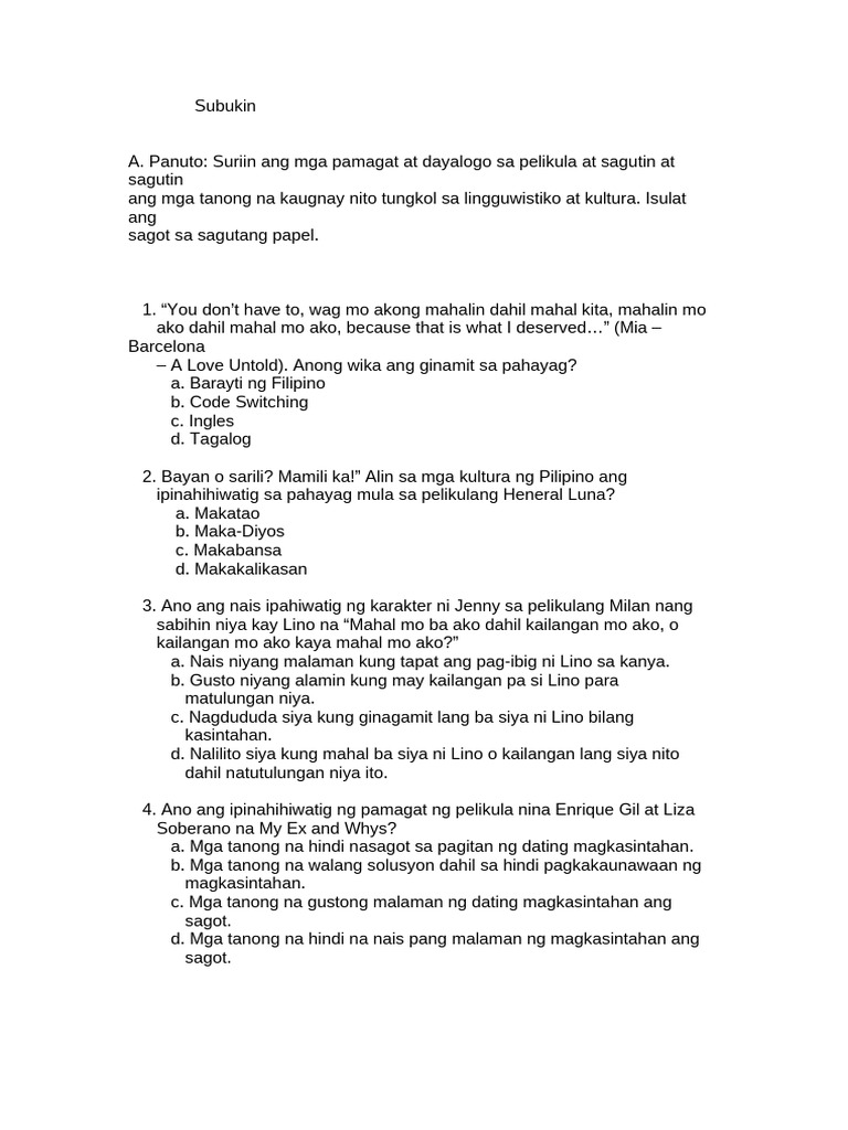 Pelikula at Dula Reference | PDF