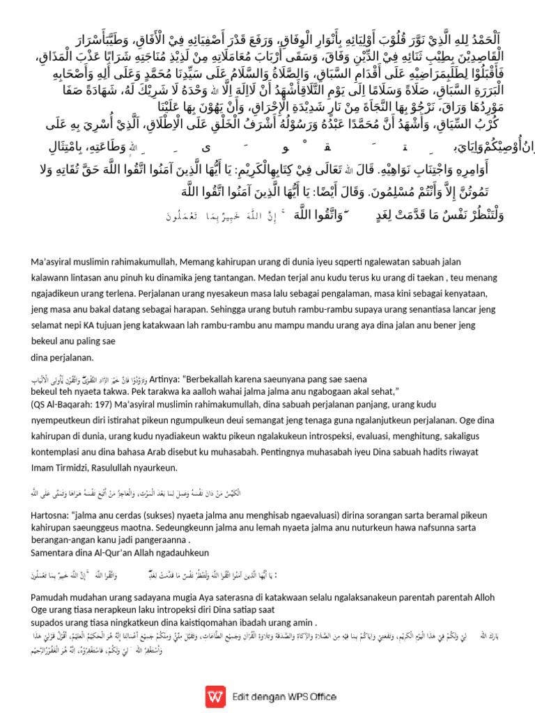 Teks Khutbah Jum'at | PDF