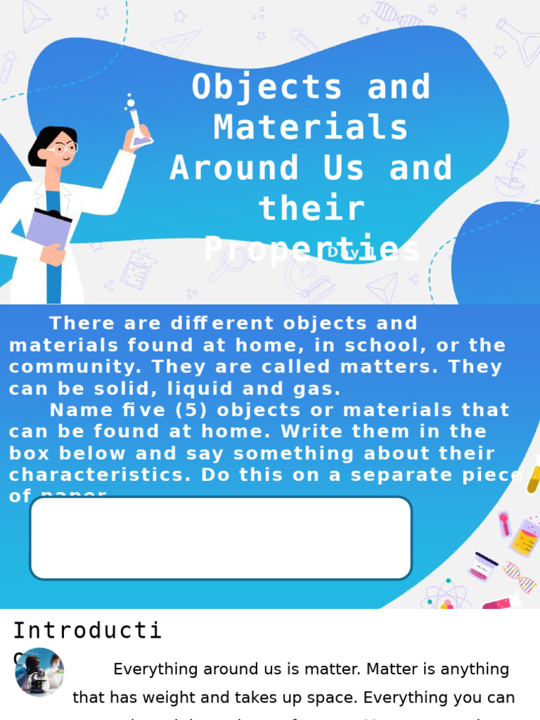 Science W1 | PDF | Liquids | Matter