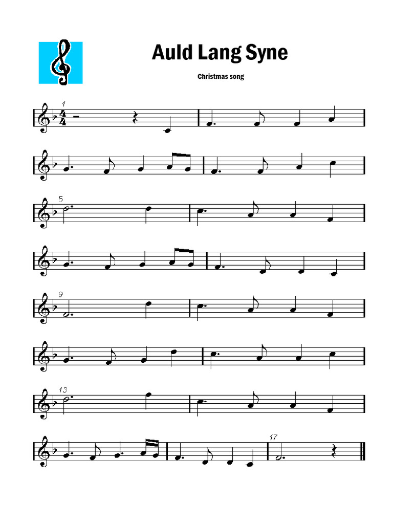Auld Lang Syne Sheet Music | PDF