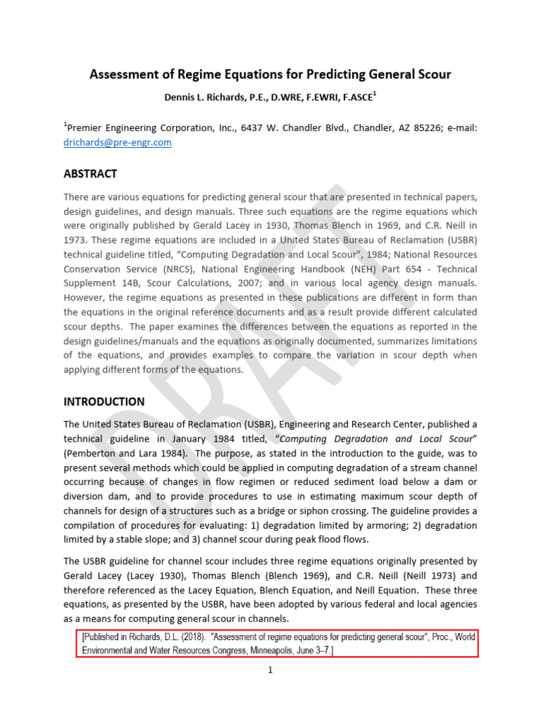 Richards 2017 Assessment of Regime Equations For Predicting General ...