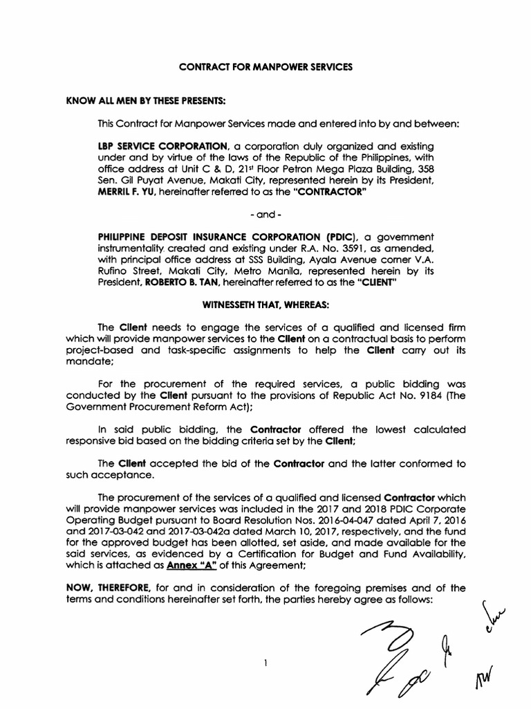 Contract-LBPSC-Manpower | PDF