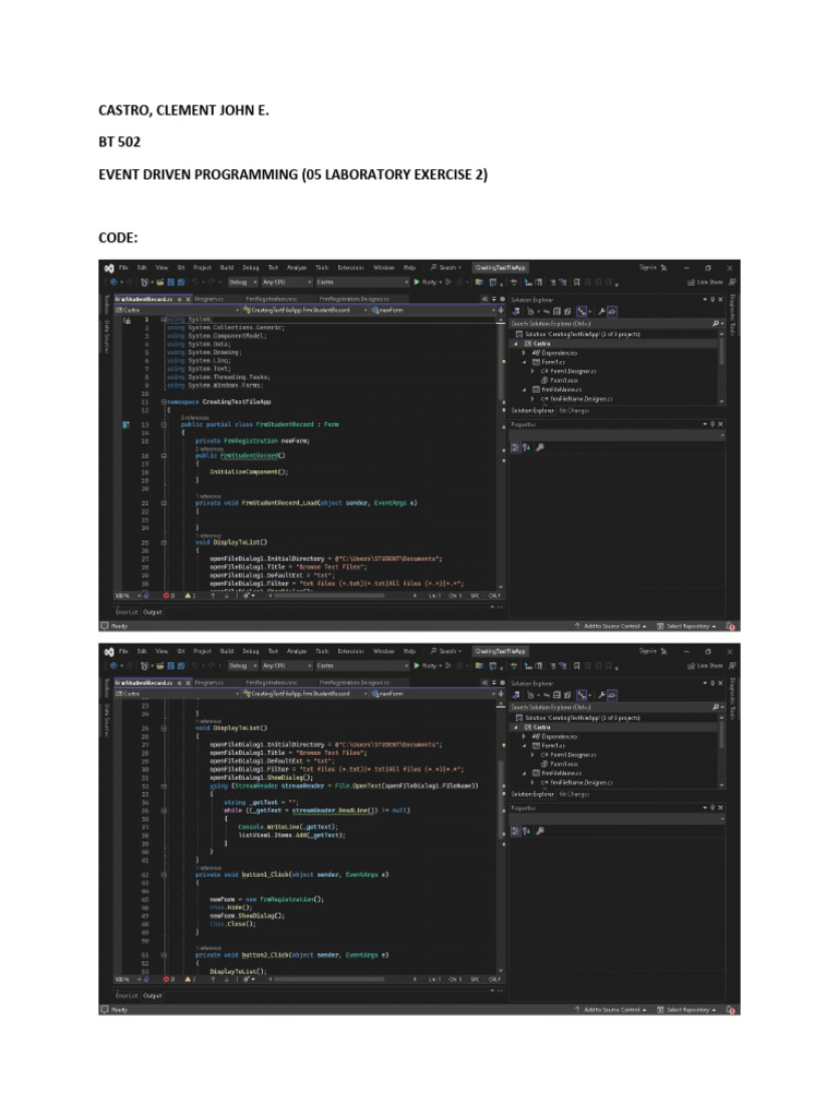 05 Lab Exer 2 Castro | PDF