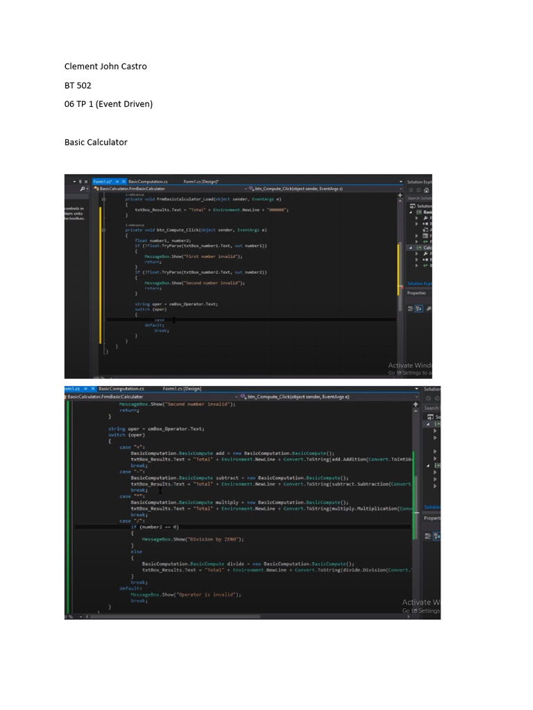 06tp1 Castro EventDriven | PDF