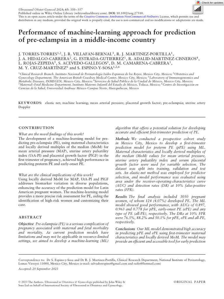 Preeclampsia Predictor | PDF | Pregnancy | Machine Learning