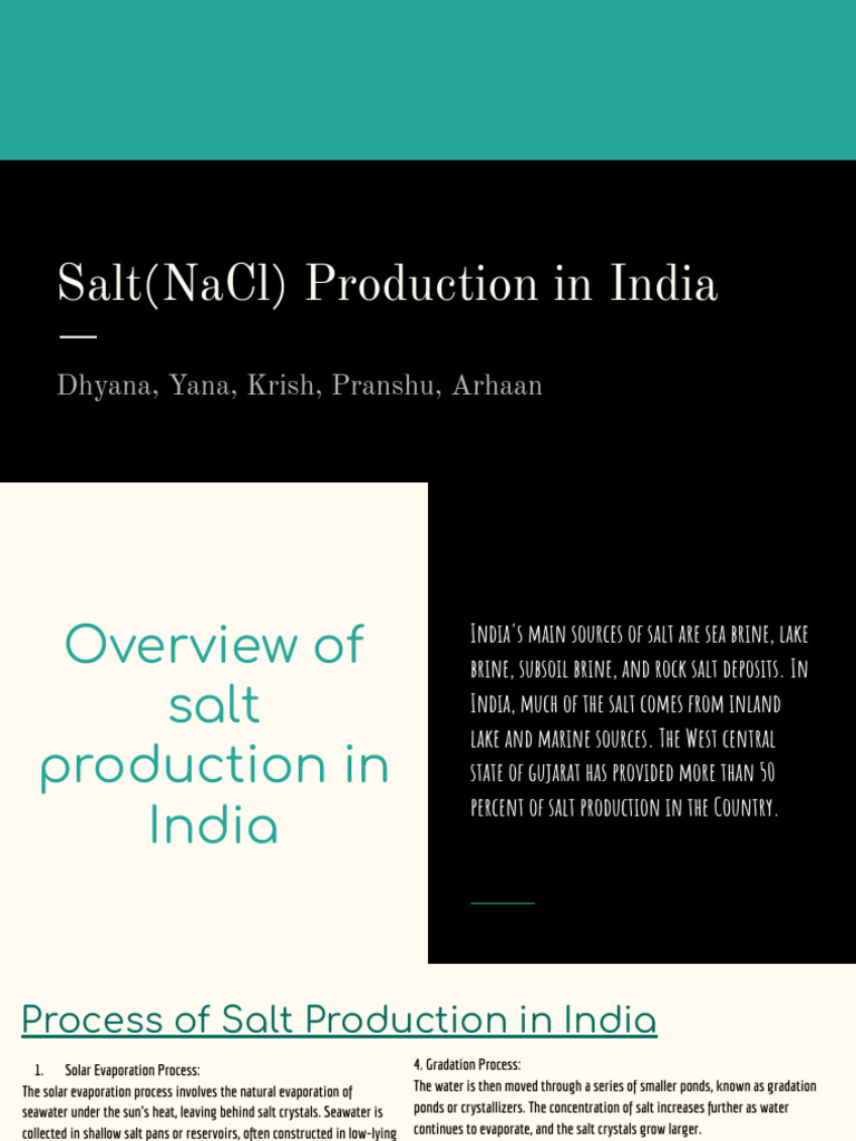 Salt Production in India | PDF | Sodium Chloride | Salt