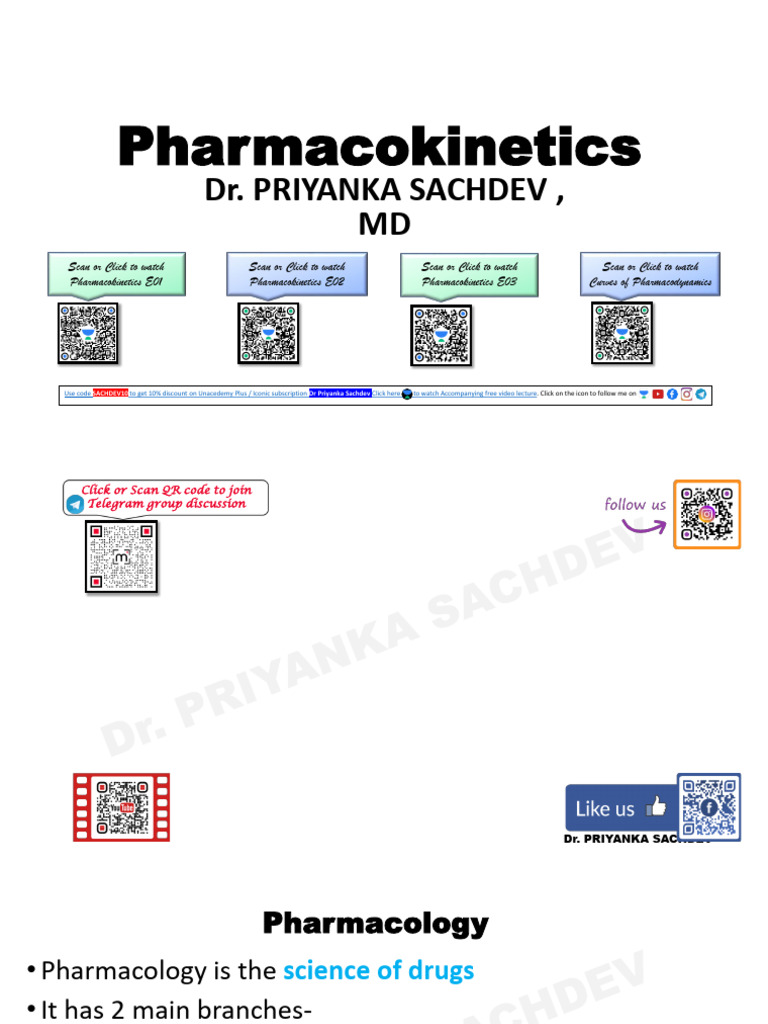 Pharmakokinetics E02 (Medlive by DR Priyanka) | PDF | Drug Metabolism ...