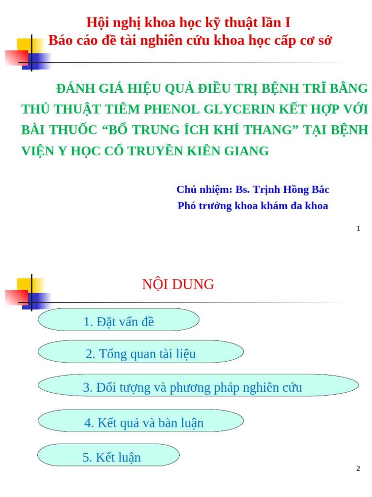 Danh Gia Hieu Qua Dieu Tri Benh Tri | PDF