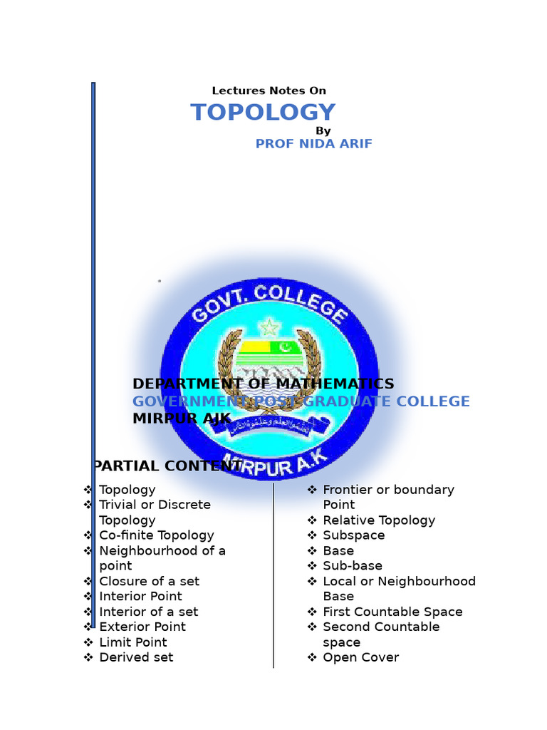 Topology | PDF