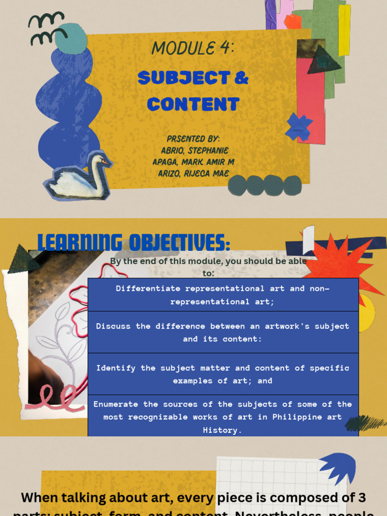 Mod 4 Subject and Content | PDF | Abstract Art | Representation (Arts)