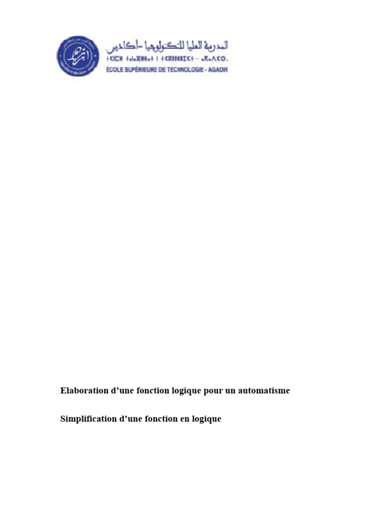 Systèmes logiques combinatoires et algèbre de Boole | PDF | Algèbre de ...