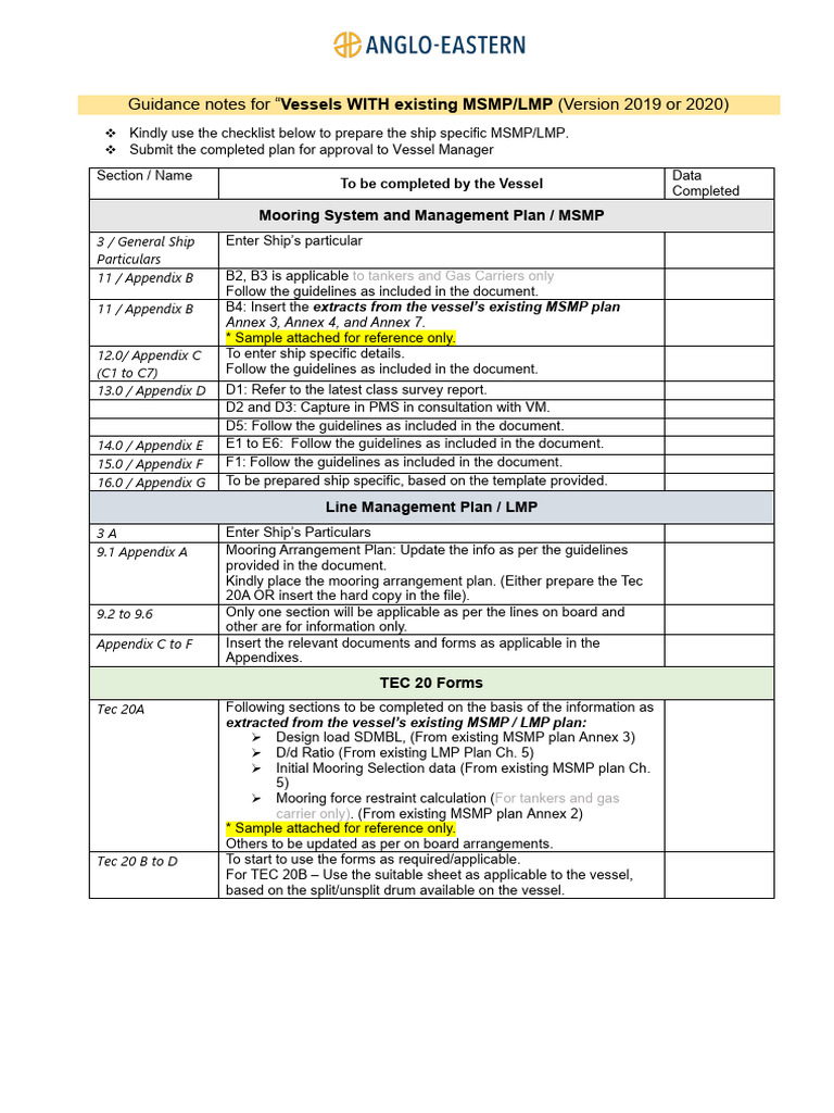 Vessel WITH Existing MSMP and LMP | PDF | Shipping