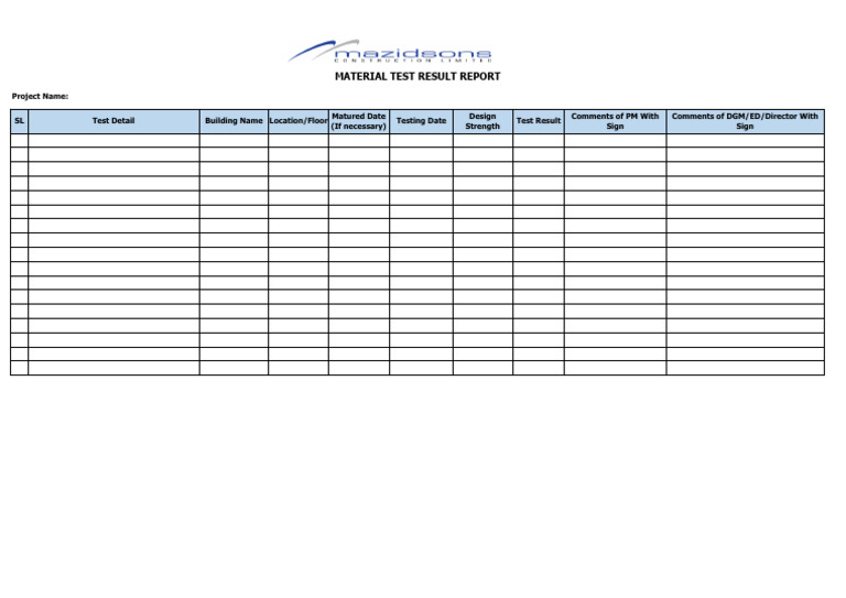 Material Test Report Format | PDF