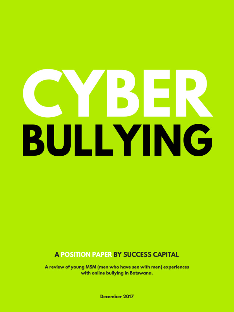 Cyber Bullying Position Paper | PDF | Bullying | Cyberbullying