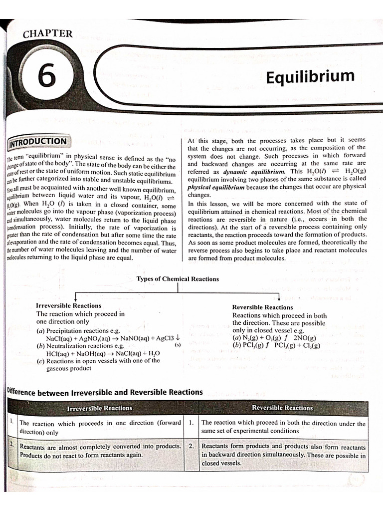 Equilibrium Prayas Jee 2024 Module | PDF