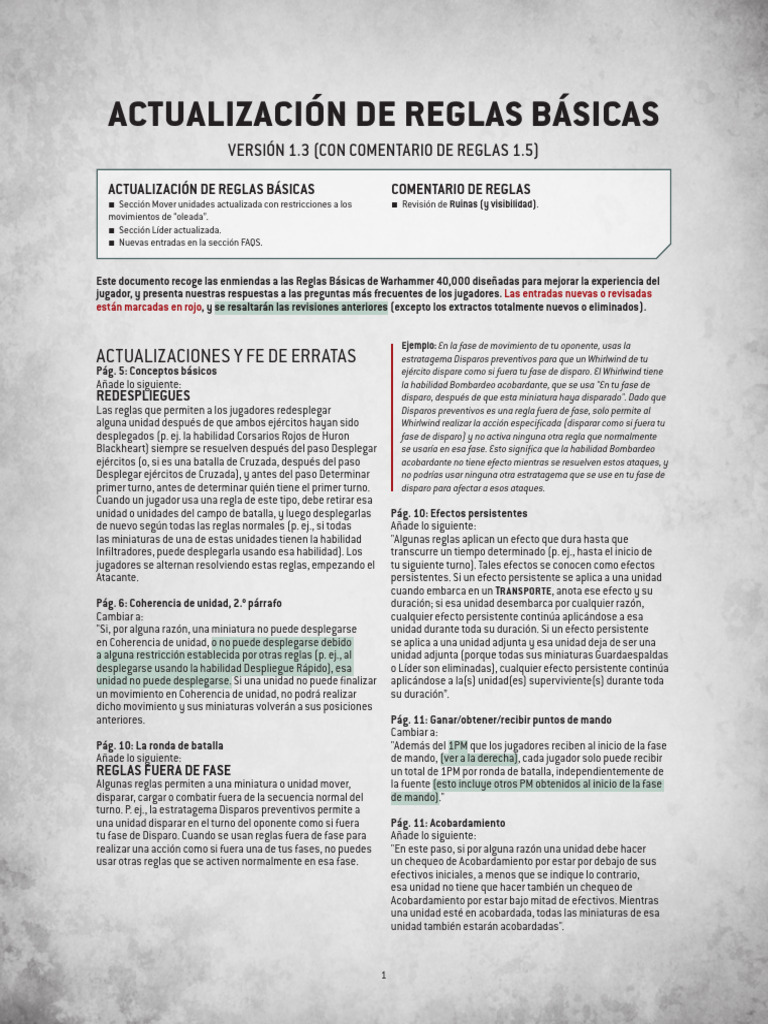 Actualizacion de Reglas Basicas | PDF | Balística | Proyectiles