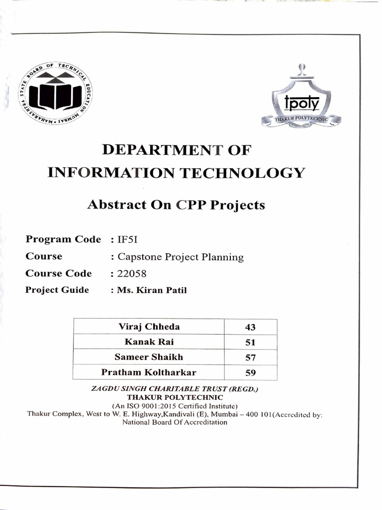 Abstract On CPP Project Sample | PDF | Predictive Analytics | Analytics