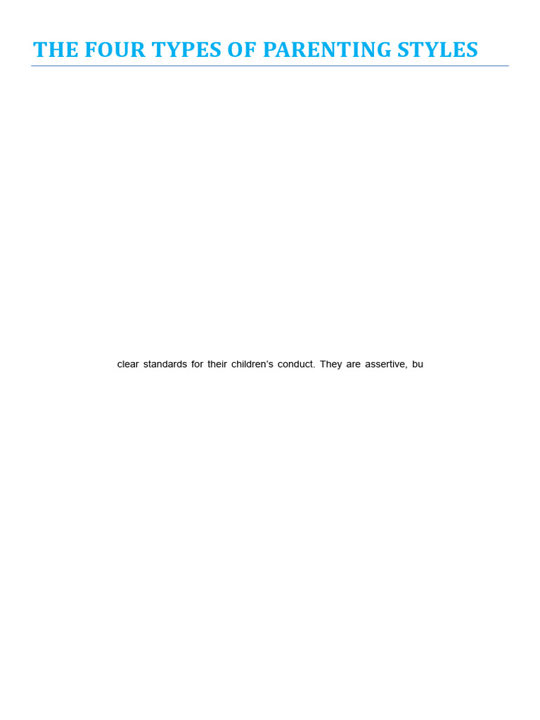 Article 10 - The Four Types of Parenting Styles | PDF | Parenting ...