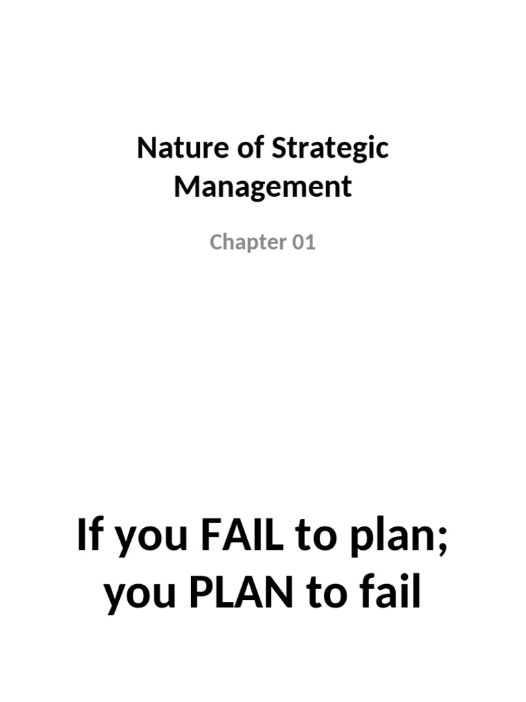 Nature of Strategic Management | PDF | Strategic Management | Strategic ...