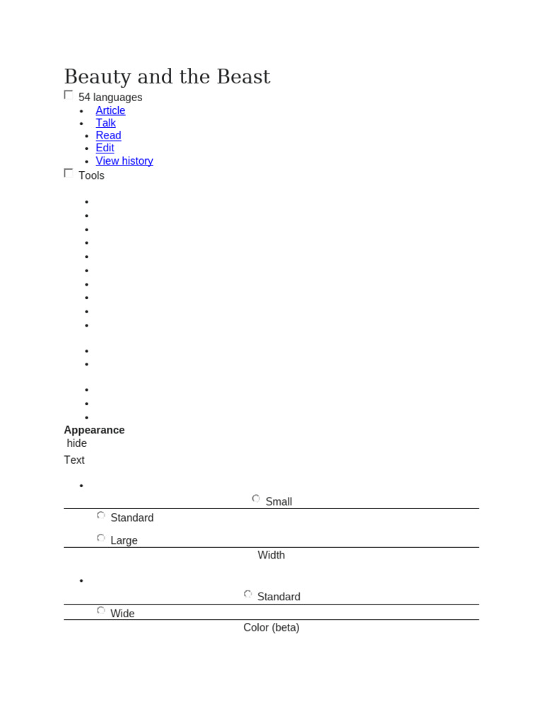 Beauty and The Beast FULL STORY | PDF