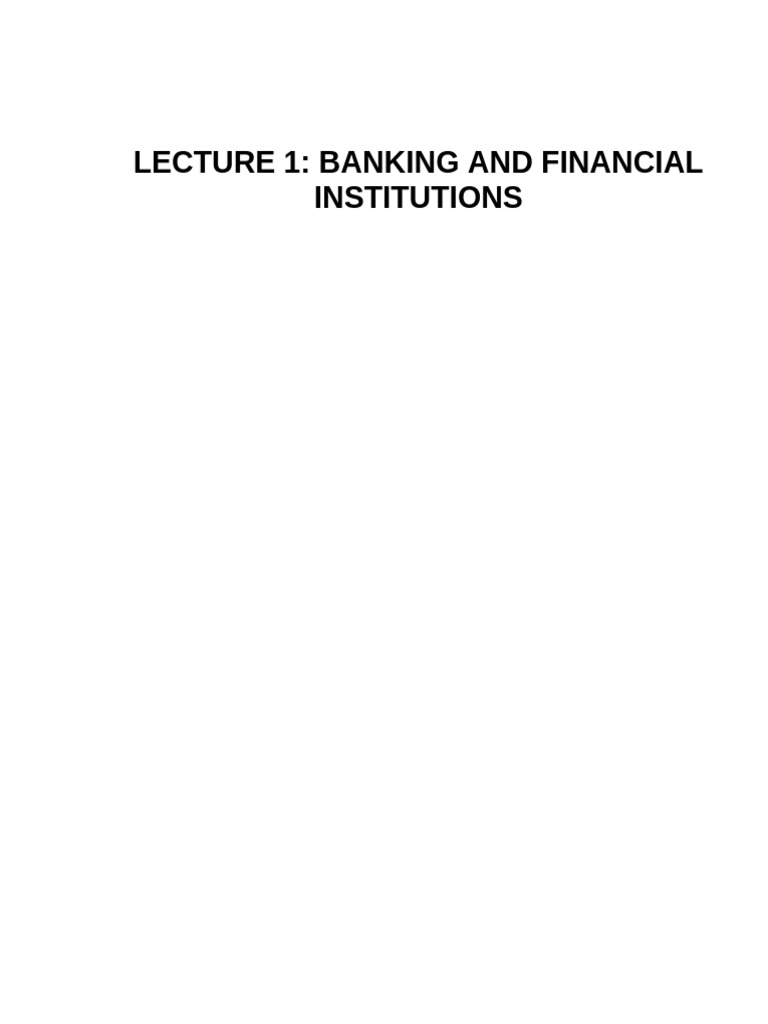 Intro to Banking & Finance Basics | PDF | Banks | Securities (Finance)
