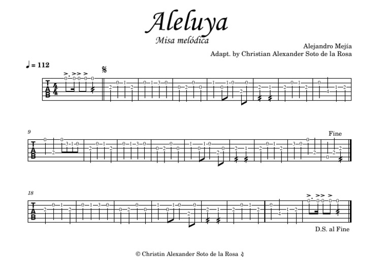 Aleluya - Guitarra | PDF