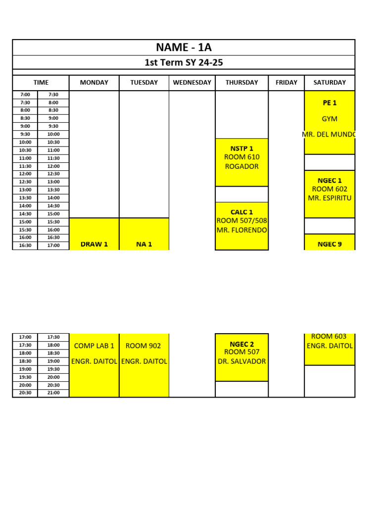 Course Offering With Tentative Schedules REVISED | PDF | Home & Garden