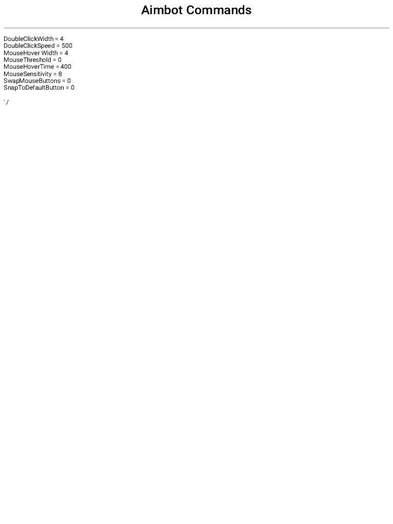 Aimbot Commands1716218888 | PDF