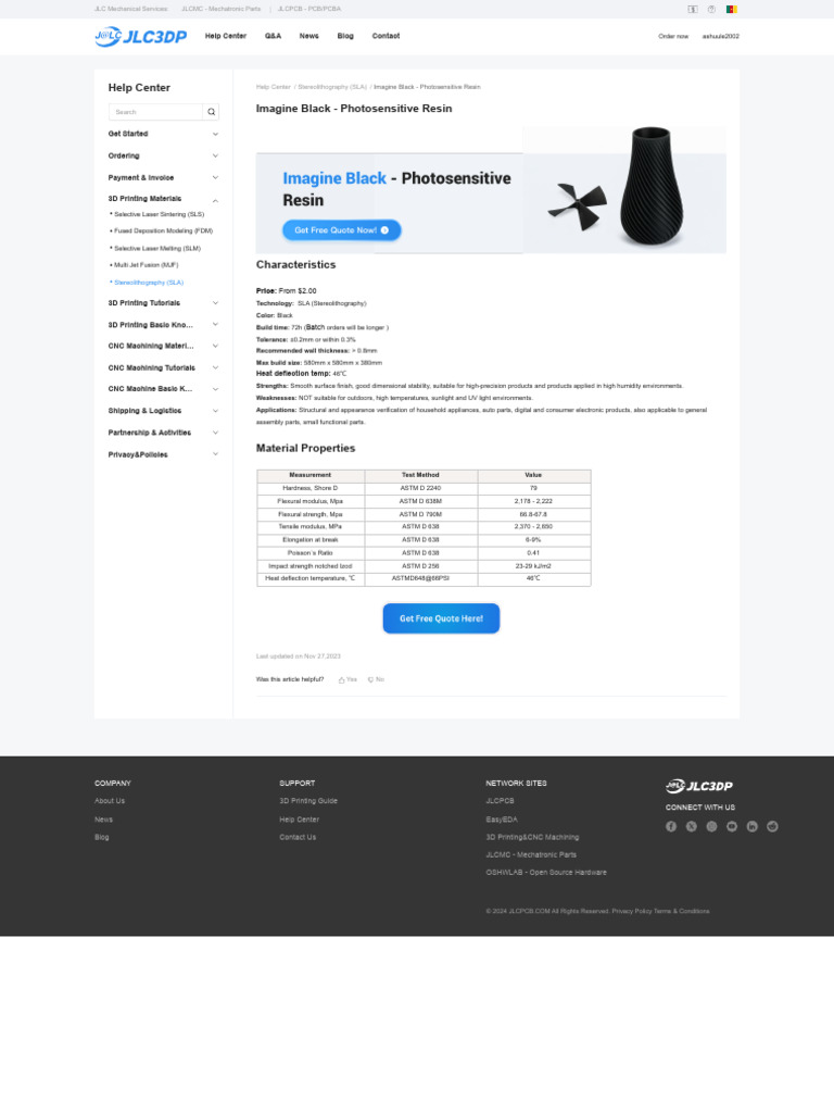 Imagine Black - Photosensitive Resin | PDF | 3 D Printing | Building ...