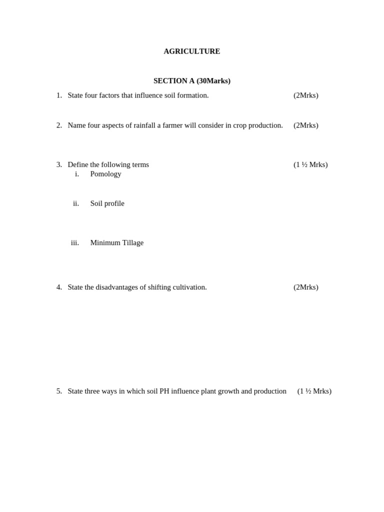 Agriculture Q f1 Term 3 Exam 2021 | PDF | Agriculture | Soil