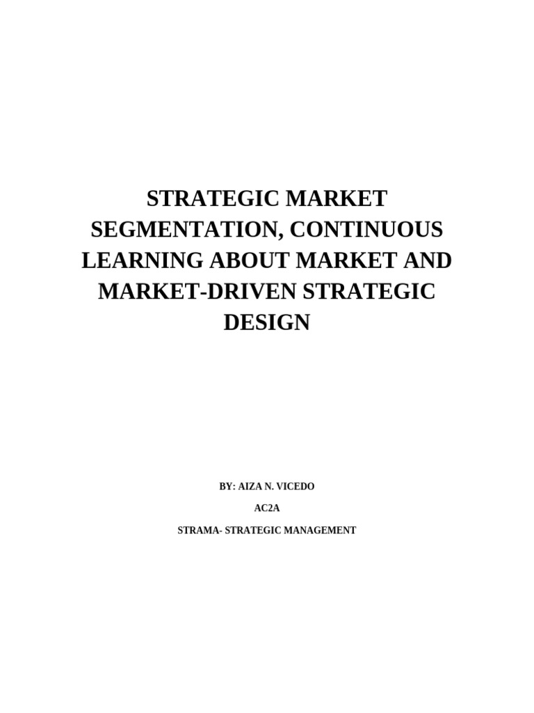 Strategic Management | PDF