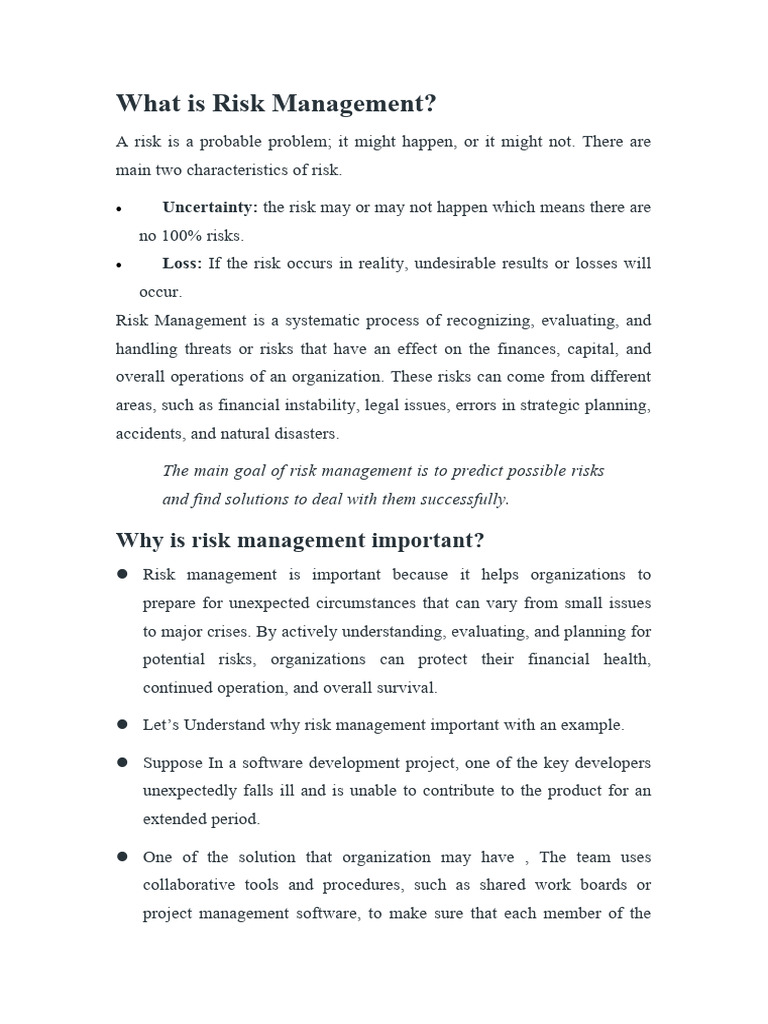 Understanding the Risk Management Cycle | PDF | Risk Management | Risk