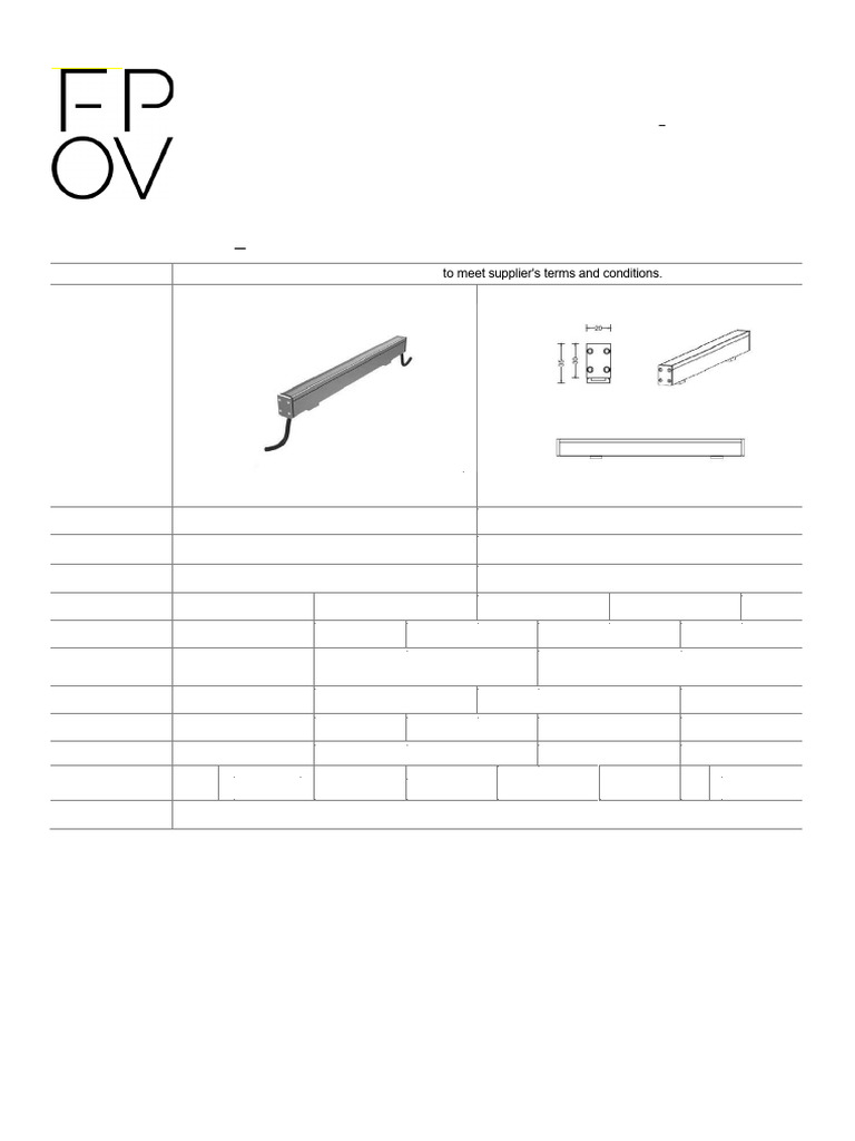 Sample Data Sheet - Information Required: Type L3 ...
