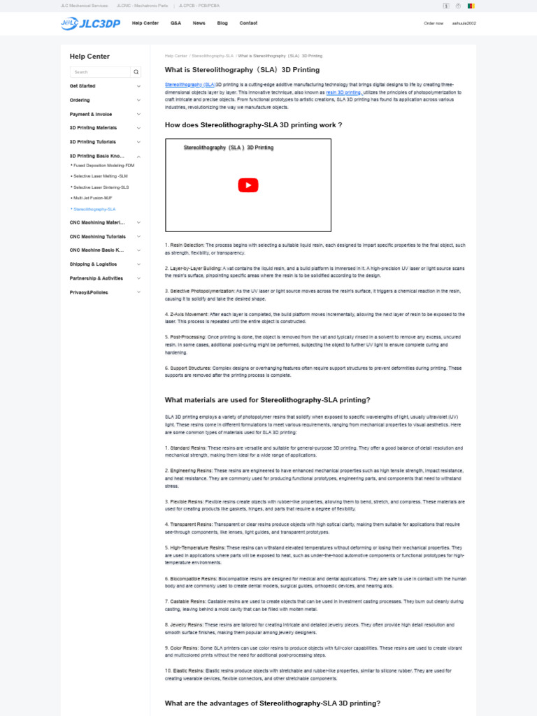 What Is Stereolithography SLA 3D Printing | PDF | 3 D Printing ...