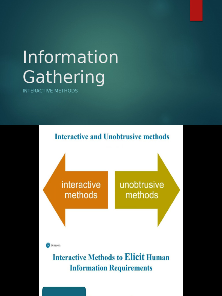 Information Gathering (Interactive Methods) | PDF
