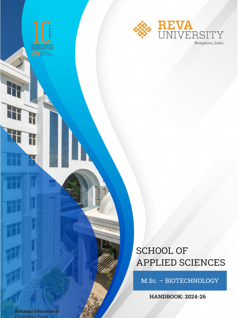 MSBT 2024 - 2026 Student HandBook | PDF | Biotechnology | Postgraduate ...