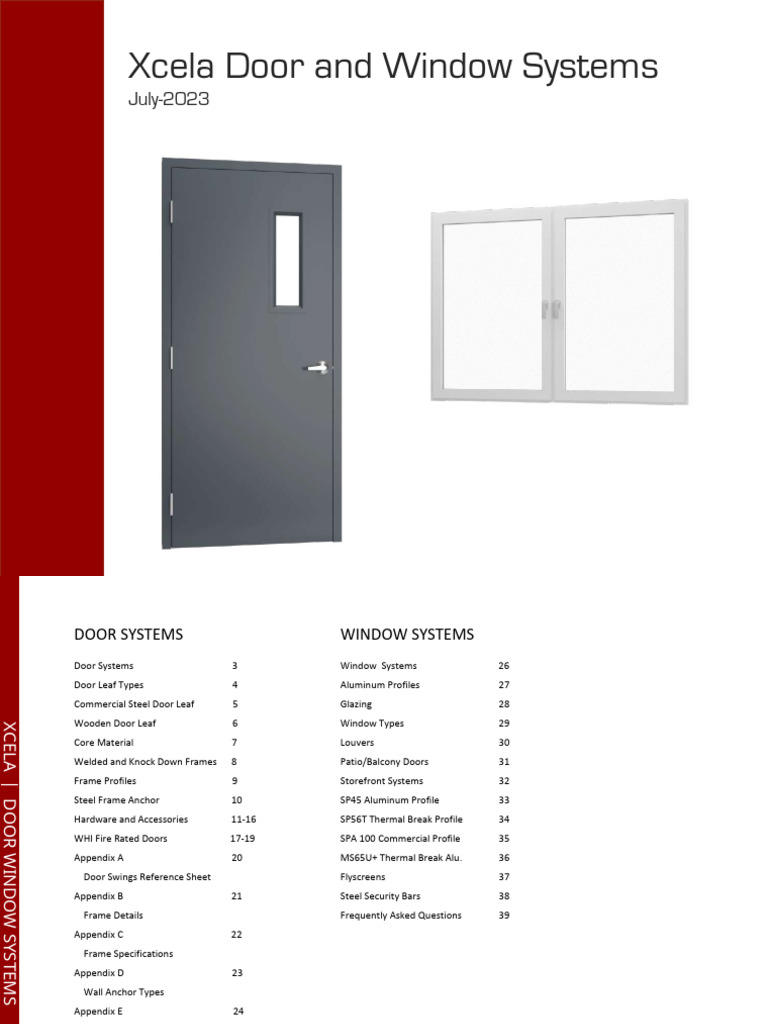 Xcela Door and Window Systems Overview | PDF | Window | Door