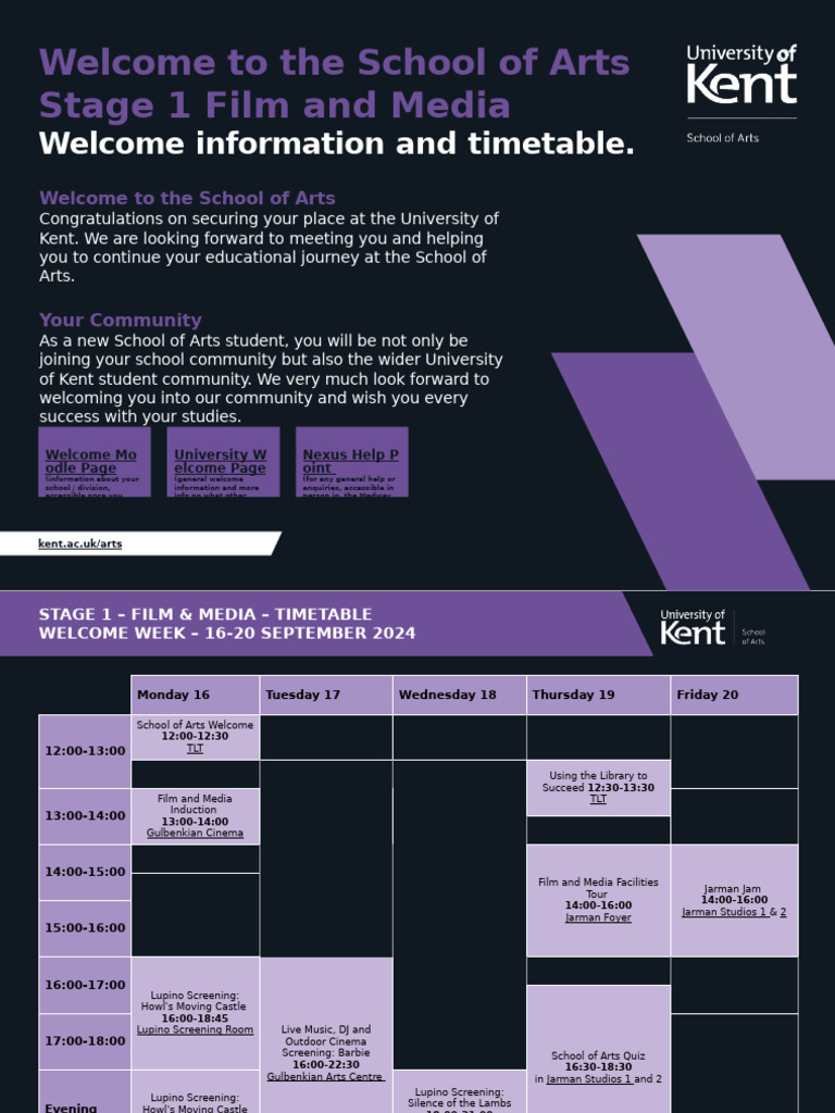 WW 2024 - Arts - Film and Media - UG Stage 1 | PDF | Art